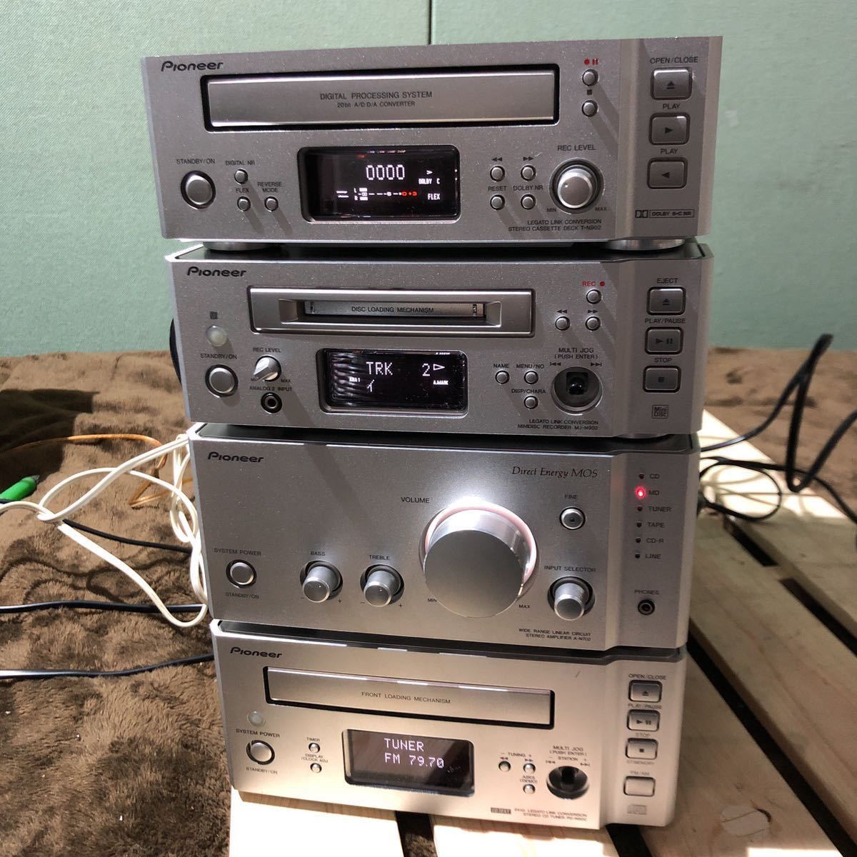 PIONEER パイオニア システムコンポ ミニコンポ A-N702 PD-N902 MJ-N902 T-N902 通電OK 現状品(MD ...