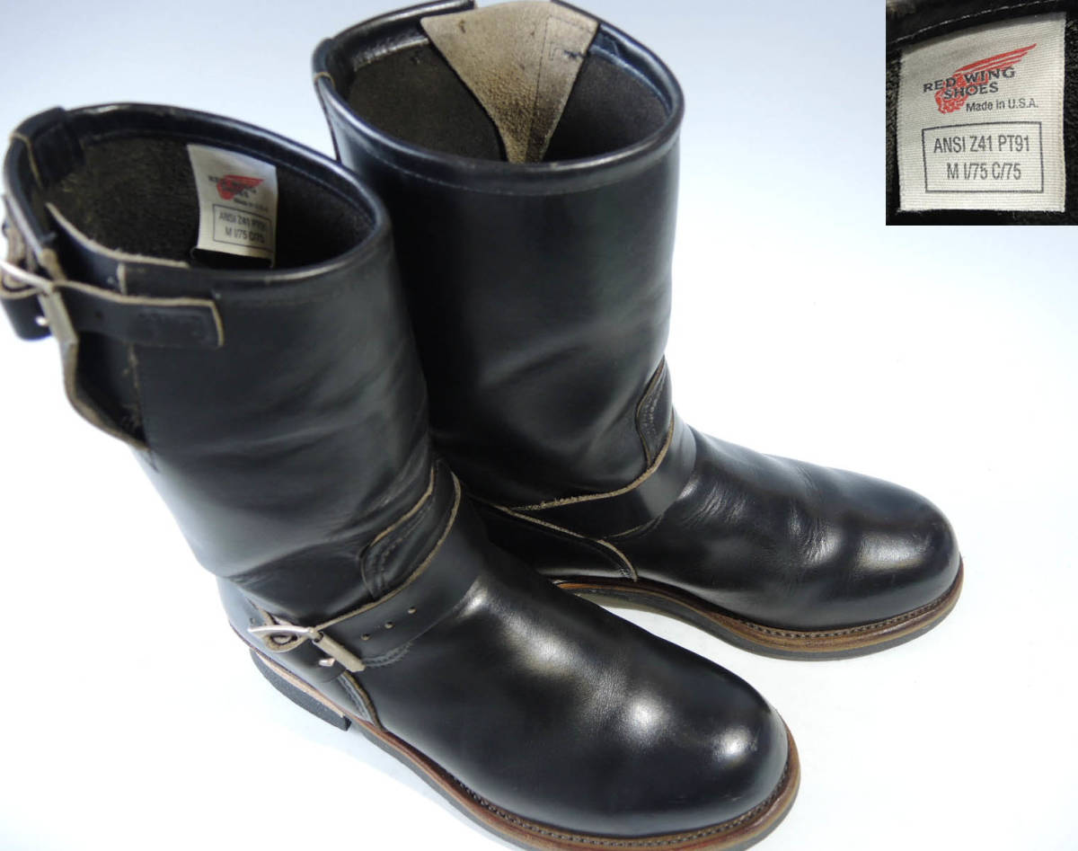 激レア PT91プリント羽タグ94年製 レッドウィング2268エンジニアブーツ8D クリッピング跡ブラック黒9268 2966(8インチ)｜売買されたオークション情報、yahooの商品情報を ...