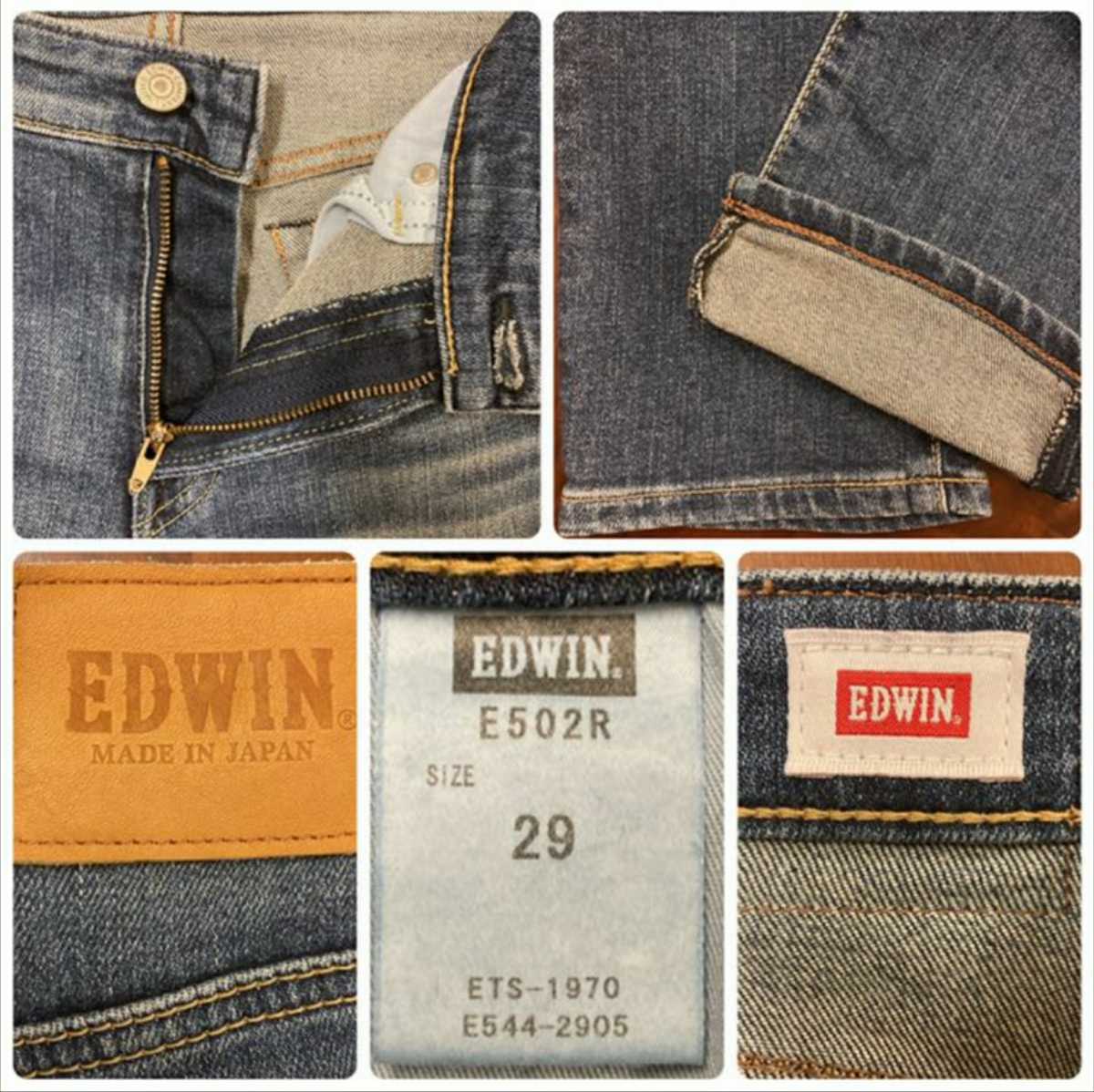 EDWIN stretch slim tapered denim 29 E502R ETS-1970 E544-2905 エドウィン(W29)｜売買されたオークション情報、yahooの商品情報 ...