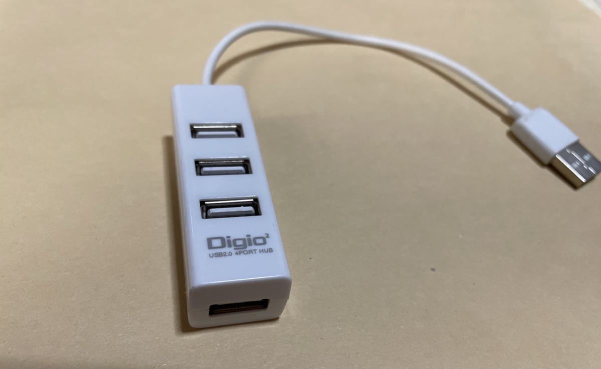 Digio2 ケーブル一体型4ポートUSB2.0ハブ ケーブル長15cm ホワイト UH-2304NW(USBハブ)｜売買されたオークション ...