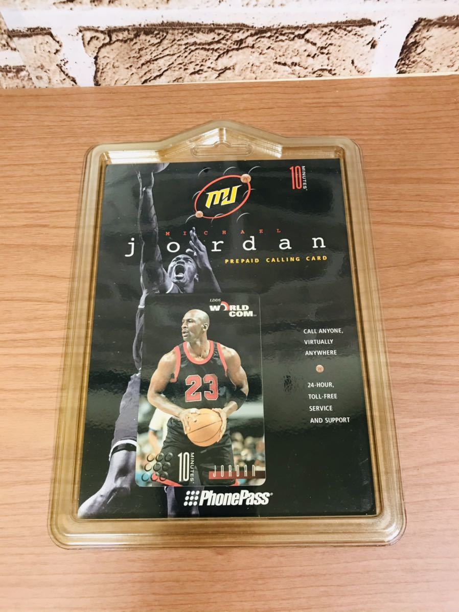 NBA マイケルジョーダン Phone Pass テレフォンカード 10MINUTES PREPAID CALLING CARD WORLD ...