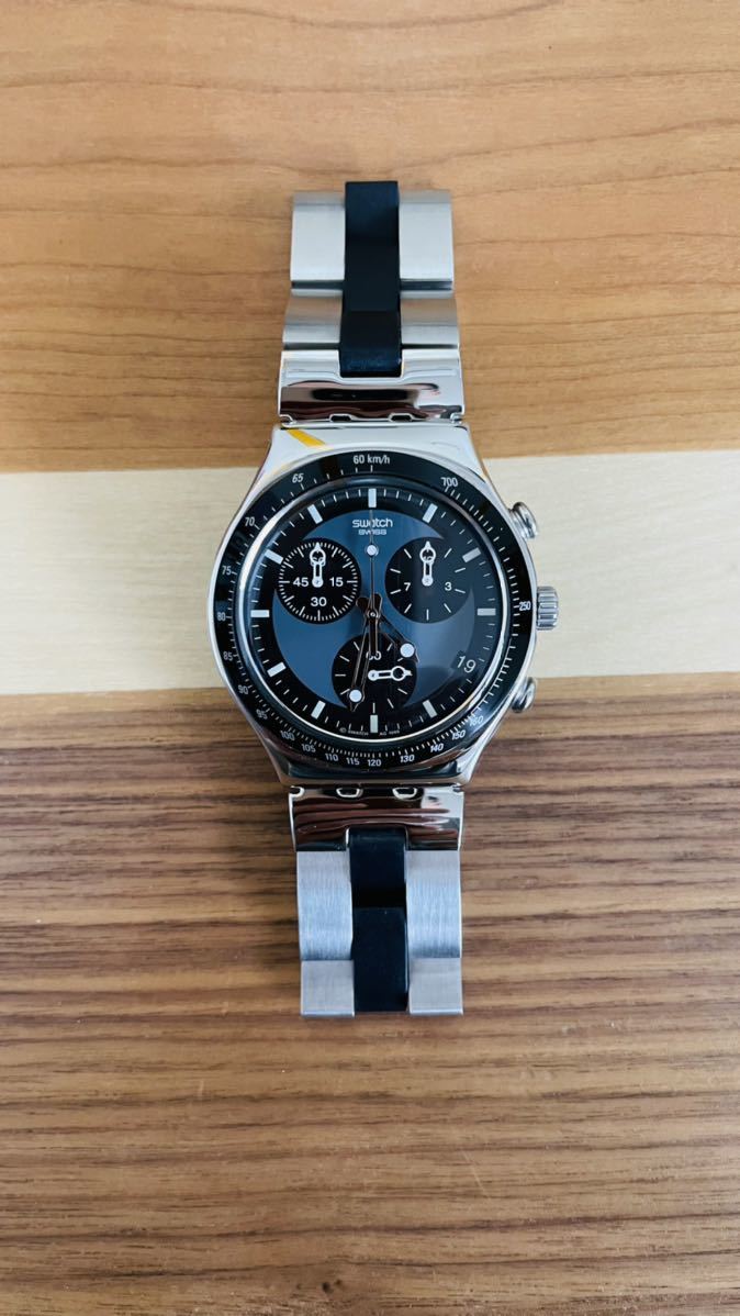 完動品 SWATCH スウォッチ IRONY CHRONO YCS410GX クロノグラフ(IRONY)｜売買されたオークション情報 ...
