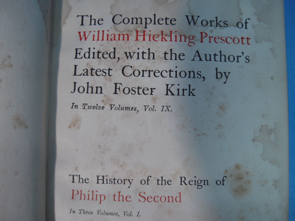 土曜終了 The History of the Reign of Philip the Second King of Spain 全三巻 ...