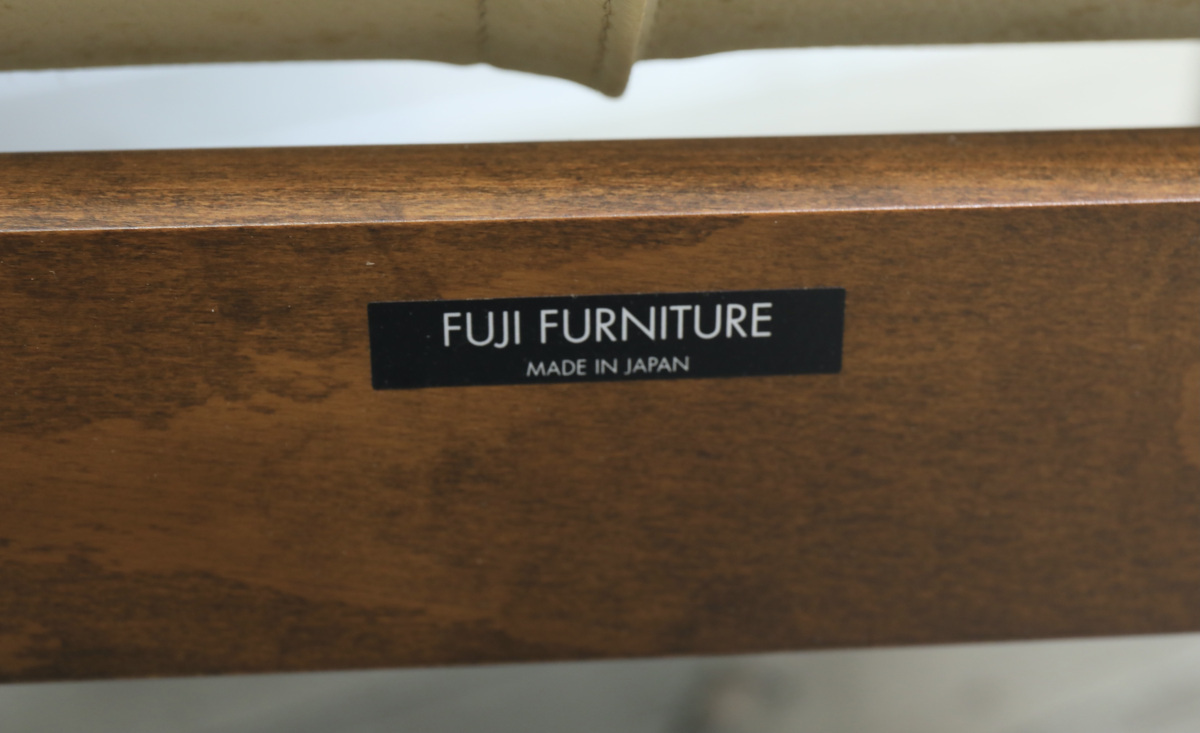 E0656 フジファニチア リクライニングチェア 1人掛けチェア リラクスチェア 本革 一部合皮 アームチェア ベージュ(1人用)｜売買された ...