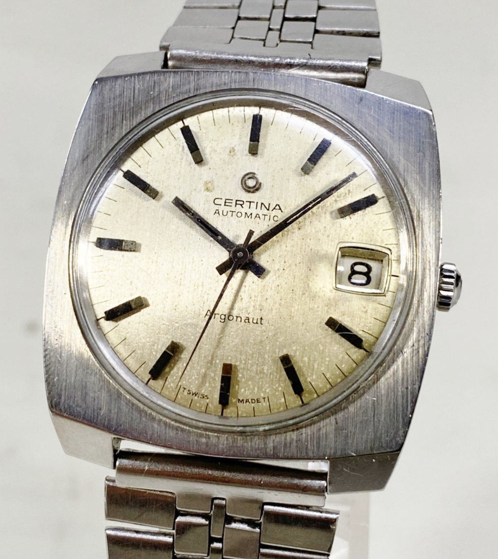 現状/Automatic稼働 CERTINA サーチナ Argonaut ヴィンテージ時計 カレンダー不良(3針＋カレンダー)｜売買されたオークション情報、yahooの商品情報をアーカイブ公開 ...