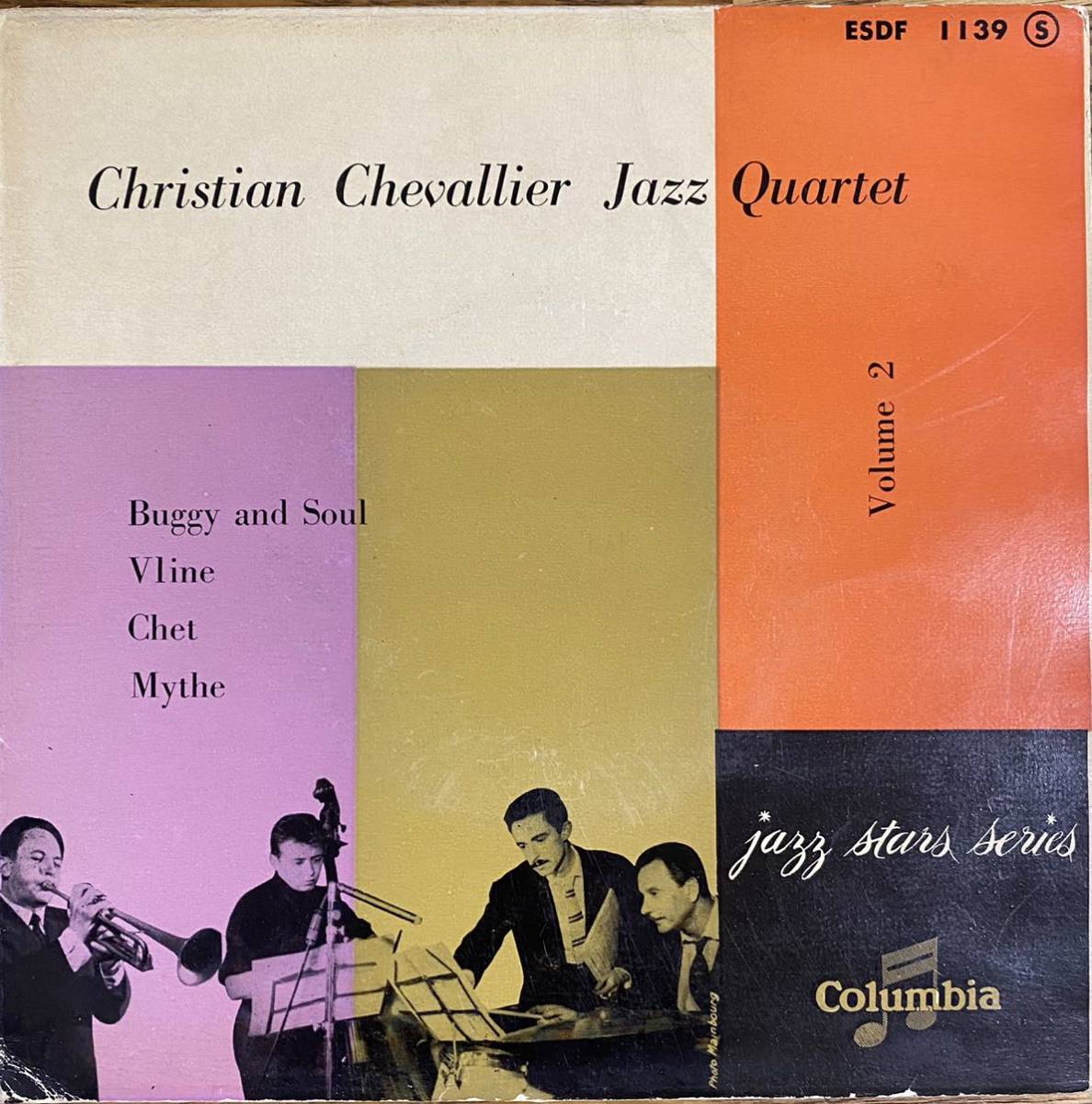 仏 名ピアニスト/作曲家 屈指の名盤/ ‘56 仏Columbia EP/ Christian Chevallier Jazz Quartet ...