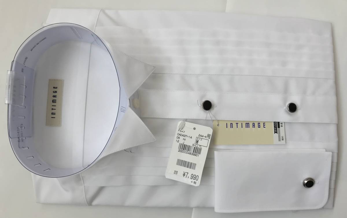 8 690円 フォーマル ウイングカラー タキシード用ドレスシャツ INTIMAGE ダブルカフス スタッズボタン M 39-83 綿100％ 結婚式(燕尾服、タキシード)｜売買された ...