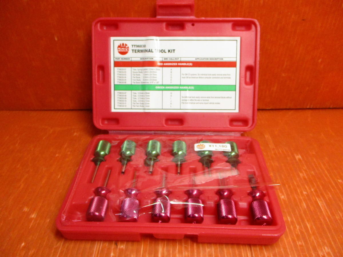 T96030 Mac Tools ターミナルツールキット 12PC 品 マックツールズ T 12-PC. Knurled-Handle Terminal Tool Set(その他)｜売買された ...