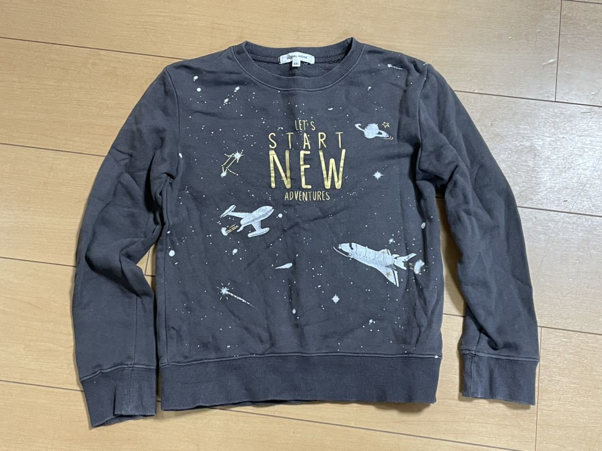 GLOBAL WORK KIDS グローバルワーク トレーナー XXL 130-140 ダークグレー キッズ(140（135～144cm）)｜売買されたオークション情報、yahooの商品情報を ...