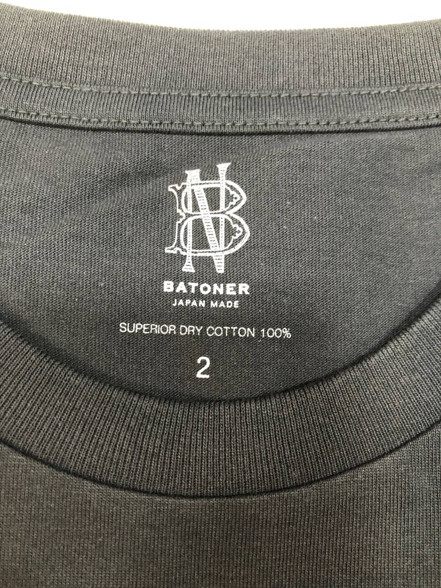 日本製 BATONER 21SS PACK T-SHIRT DEGREASE COTTON パックT クルーネック Tシャツ BN-21SM-046 バトナー 2 ネイビー(文字、ロゴ)｜売買 ...