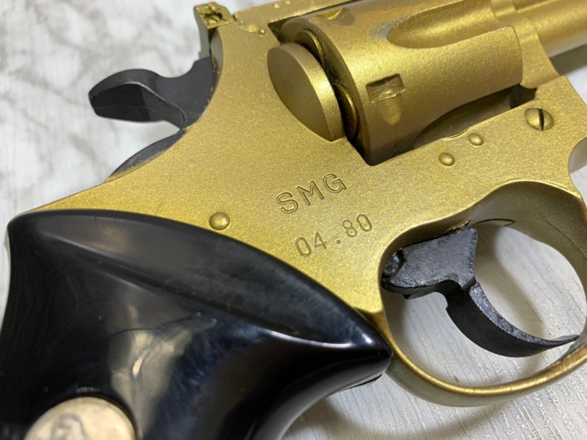 1円スタート KOKUSAI SMG刻印 TROOPER MKⅢ .357MAGNUM CTG モデルガン ゴールド色 現状品 4535 ...