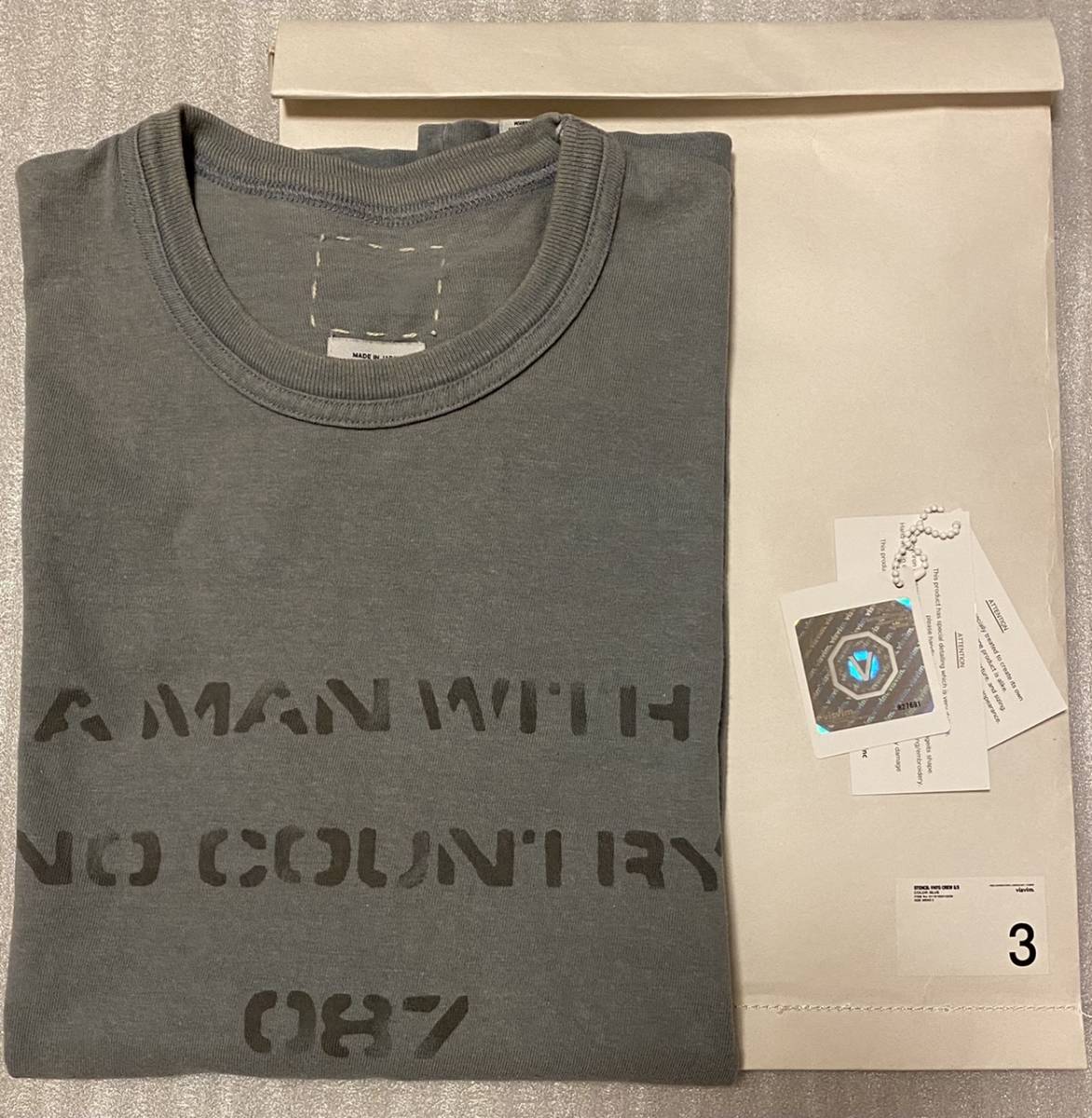 visvim 2016SS STENCIL VNTG CREW S/S BLUE SIZE 3 WVM ICT JUMBO SKAGWAY PATTEN ND TRAVAILLER ...