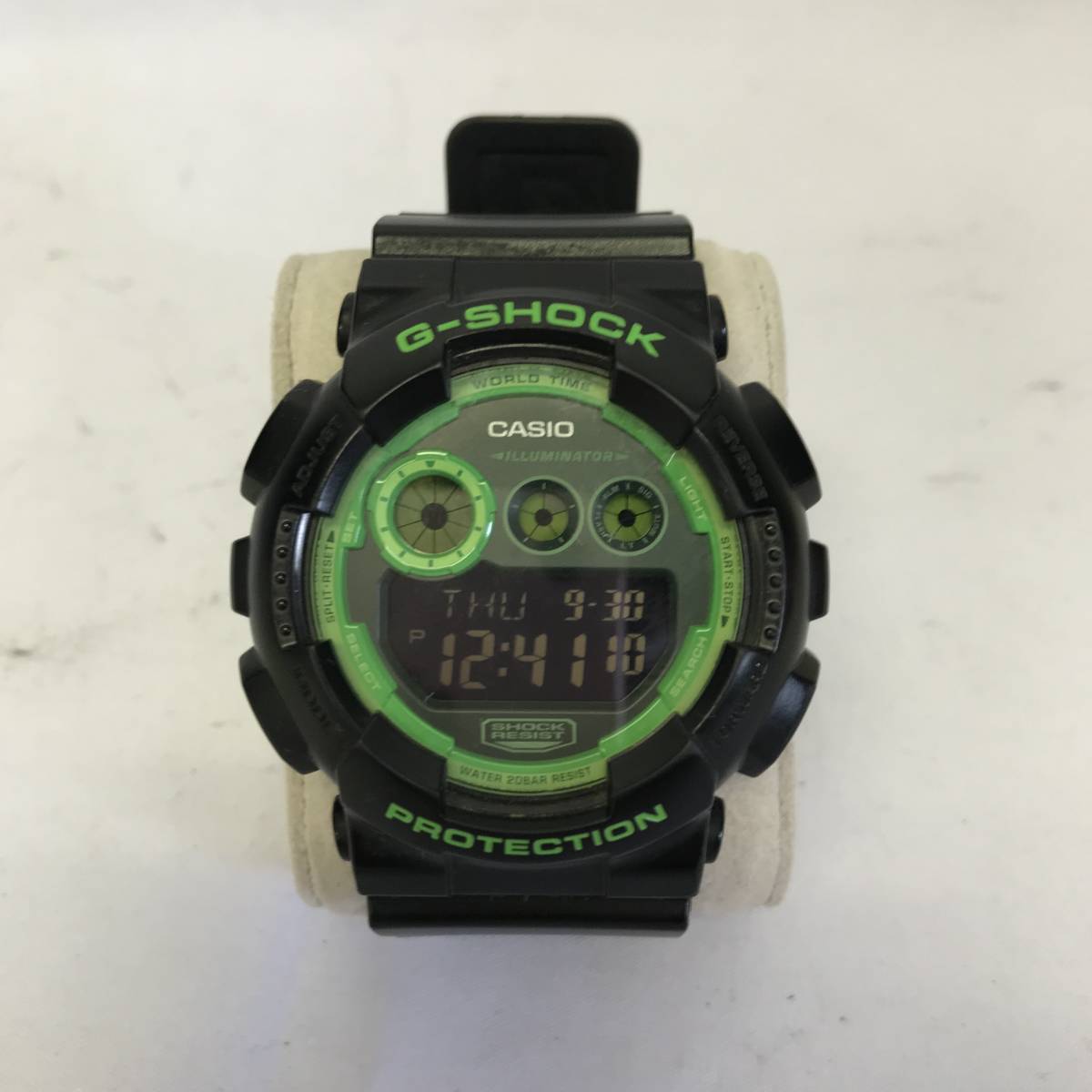 1112038 CASIO G-SHOCK デジタル 腕時計 ブラック×グリーン 3427 GD-120N 稼働(G-SHOCK)｜売買された ...