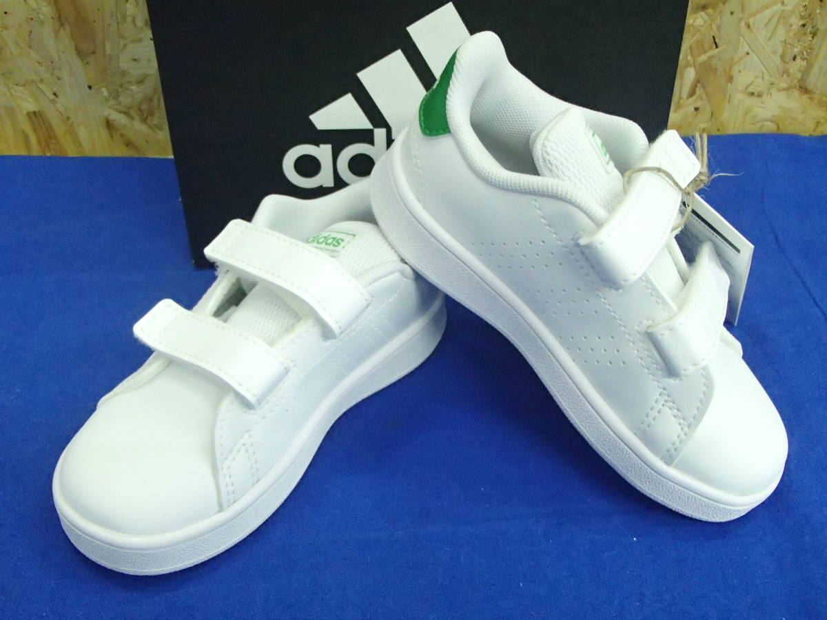品 adidas アディダス EF0301 キッズ スニーカー アドヴァンコート ADVANCOURT I ホワイト/グリーン/グレーTWO ...