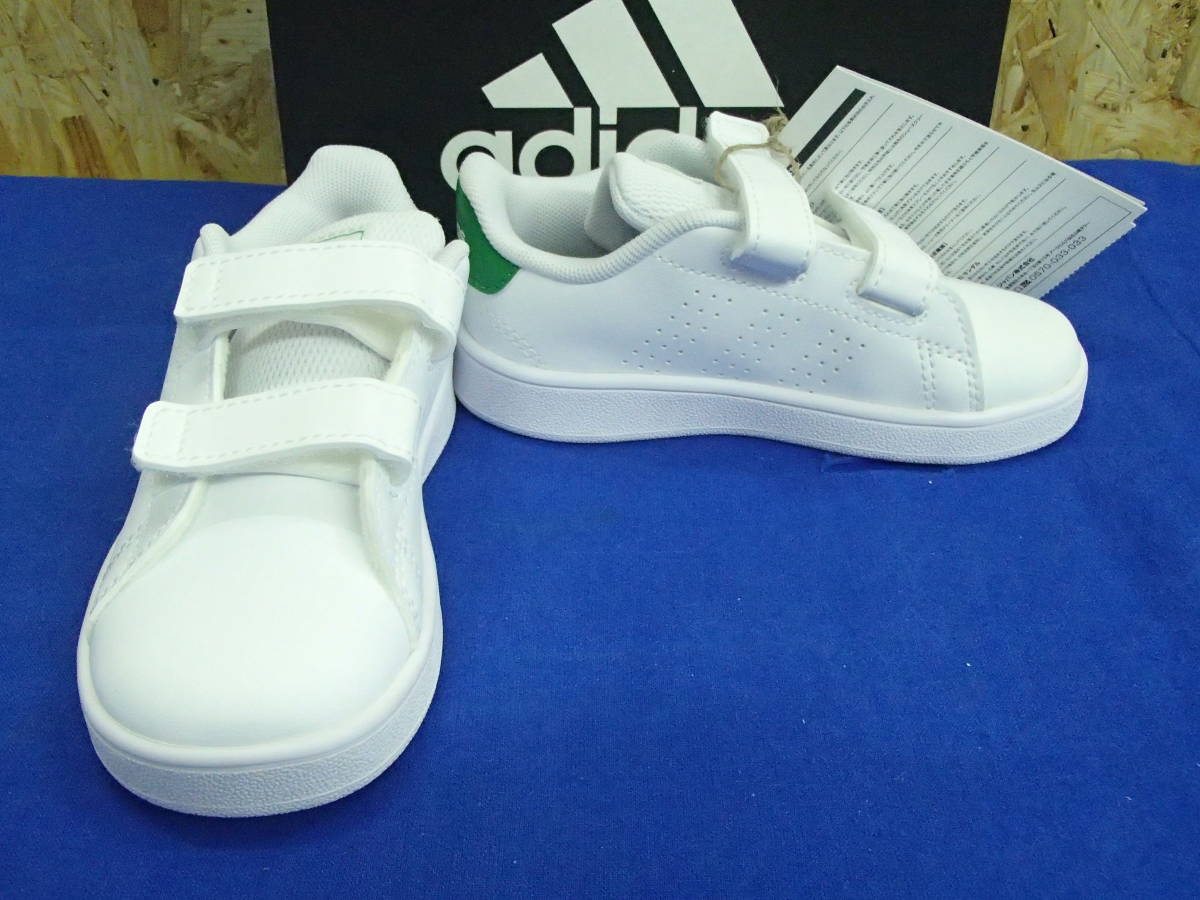 品 adidas アディダス EF0301 キッズ スニーカー アドヴァンコート ADVANCOURT I ホワイト/グリーン/グレーTWO ...