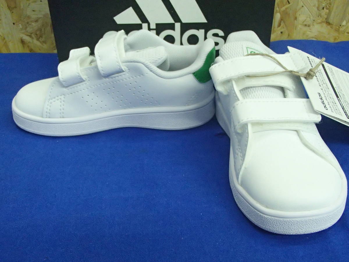 品 adidas アディダス EF0301 キッズ スニーカー アドヴァンコート ADVANCOURT I ホワイト/グリーン/グレーTWO ...