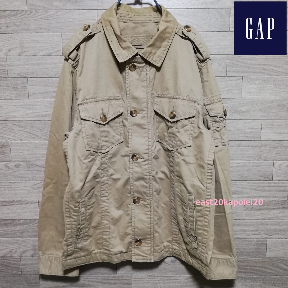GAP ギャップ メンズ ウエア アウター サファリ ジップ ブルゾン ポケット ジャケット M ベージュ アースカラー ミリタリー(ジャンパー、ブルゾン)｜売買されたオークション情報 ...