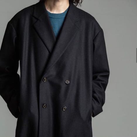 MARKAWARE 19AW ORGANIC WOOL WORSTED JAPAN FLANNEL W-FRONTED MINIMALIST COAT 2 定価91 300円 マーカウェア ...