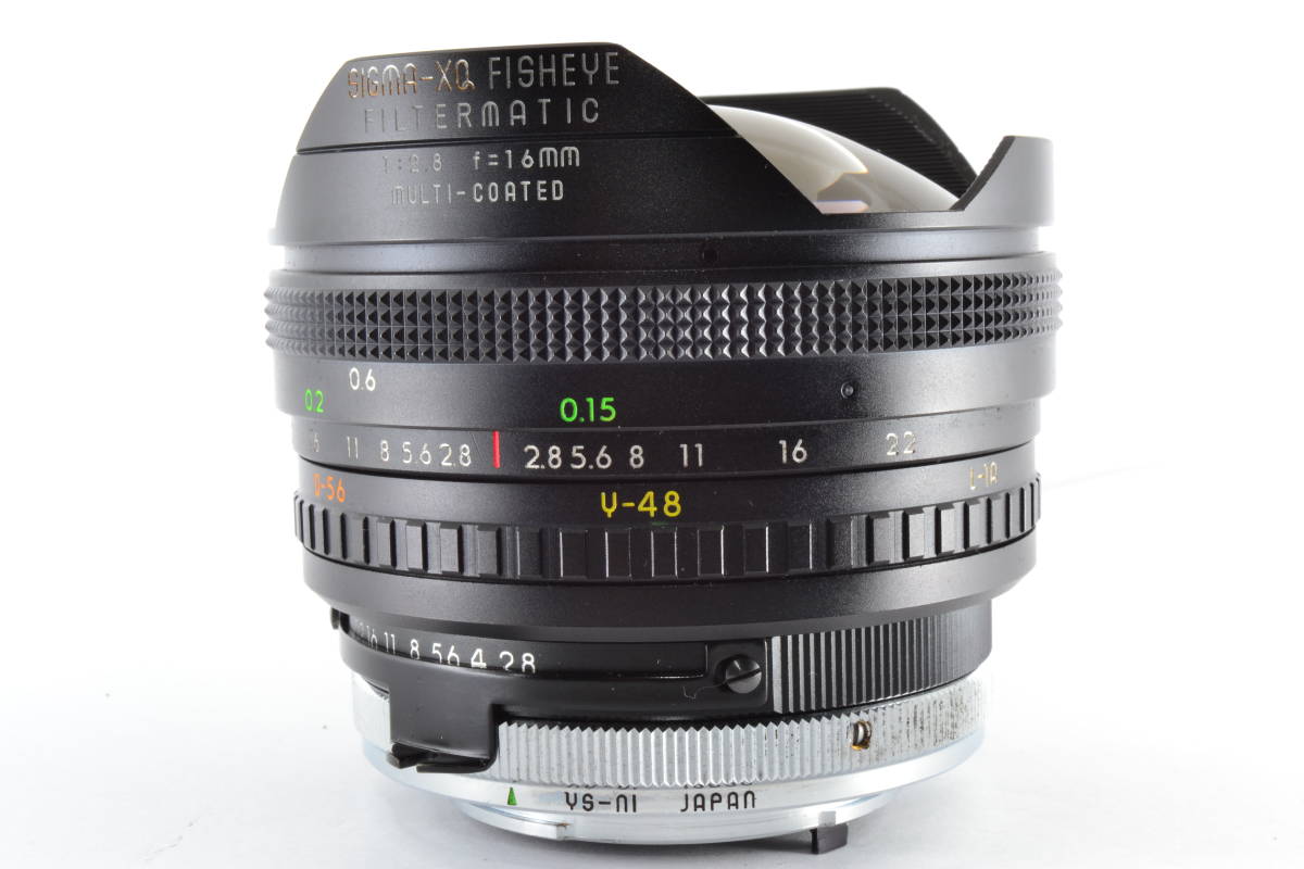 並品 シグマ SIGMA SIGMA-XQ FISHEYE FILTERMATIC 16mm F2.8 純正ケース付き ニコンFマウント ...