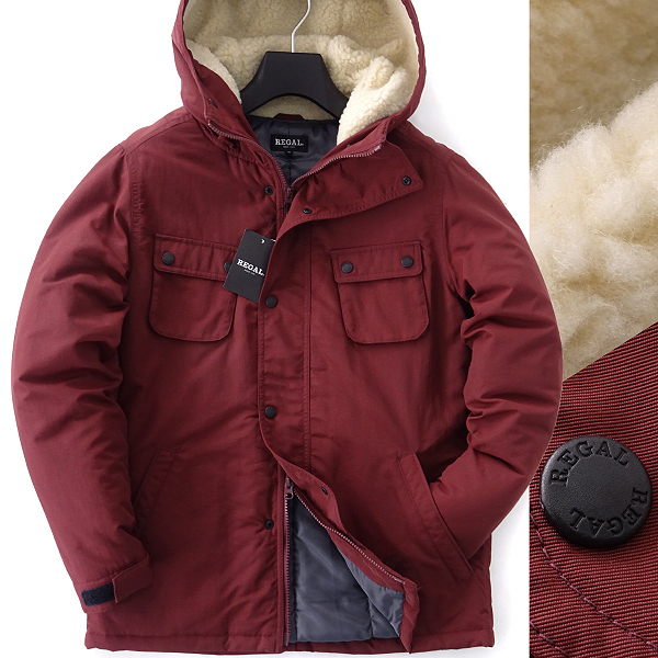 リーガル フード ボア ナイロン グログラン 中綿 ブルゾン LL エンジ J45859 REGAL 1925 ジャケット 秋冬 メンズ ...