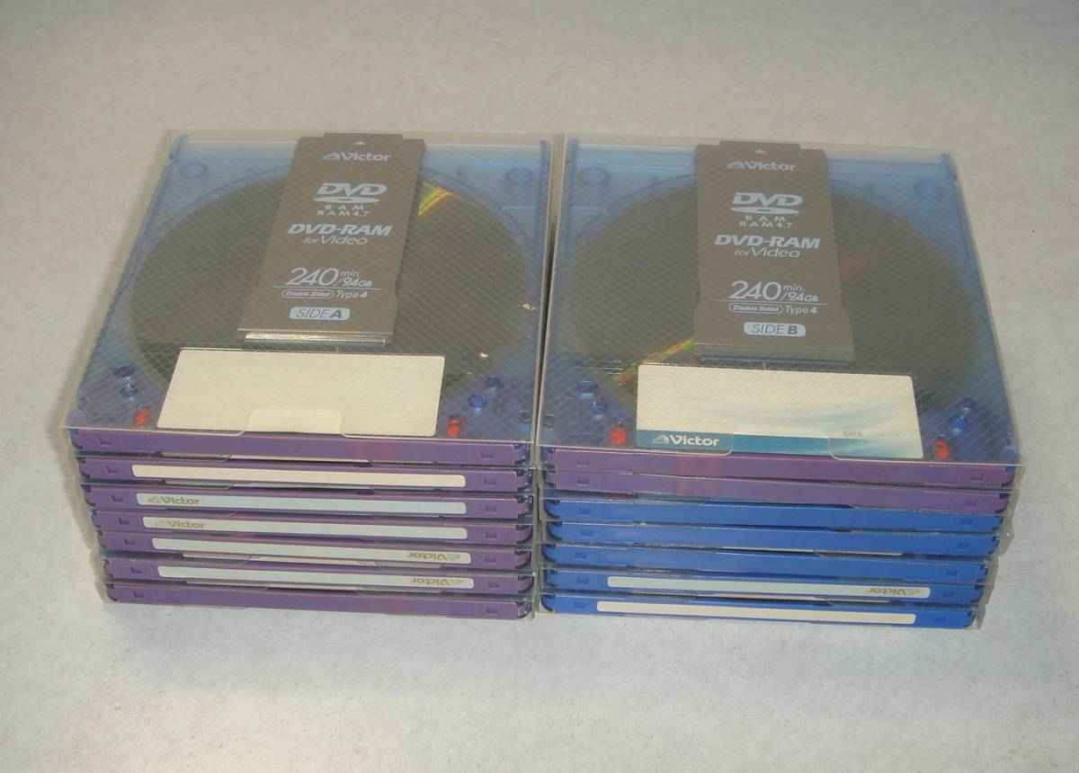 Victor DVD-RAM 9.4GB 片面4.7GB /240分 for Video カートリッジタイプ 14枚セット(DVD-RAM ...