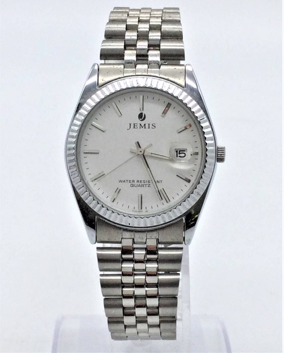 JEMIS ジェミス 腕時計 ウォッチ VT32-A400 クオーツ 3針式 デイト ホワイト文字盤 メンズ QZ RF(その他)｜売買されたオークション情報、yahooの商品情報をアーカイブ ...