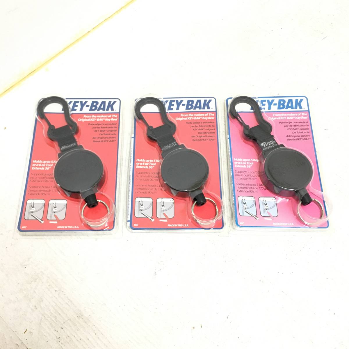 KEY-BAK キーバック キーリール キーホルダー ブラック 3個セット 111608(その他)｜売買されたオークション情報、yahooの商品情報をアーカイブ公開 - オークファン ...