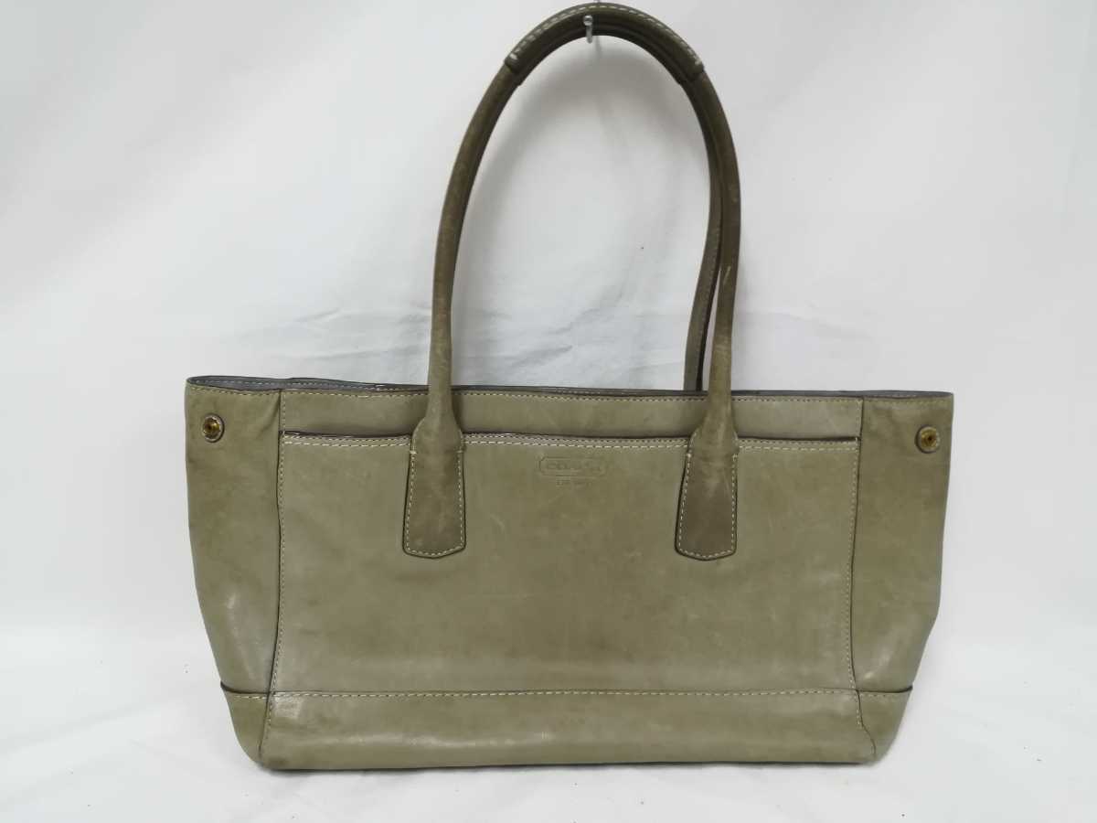 COACH コーチ ハンドバッグ 2点セット レザー 12480 23342 ホワイト カーキ バッグ 1122(トートバッグ)｜売買されたオークション情報、yahooの商品情報をアーカイブ ...