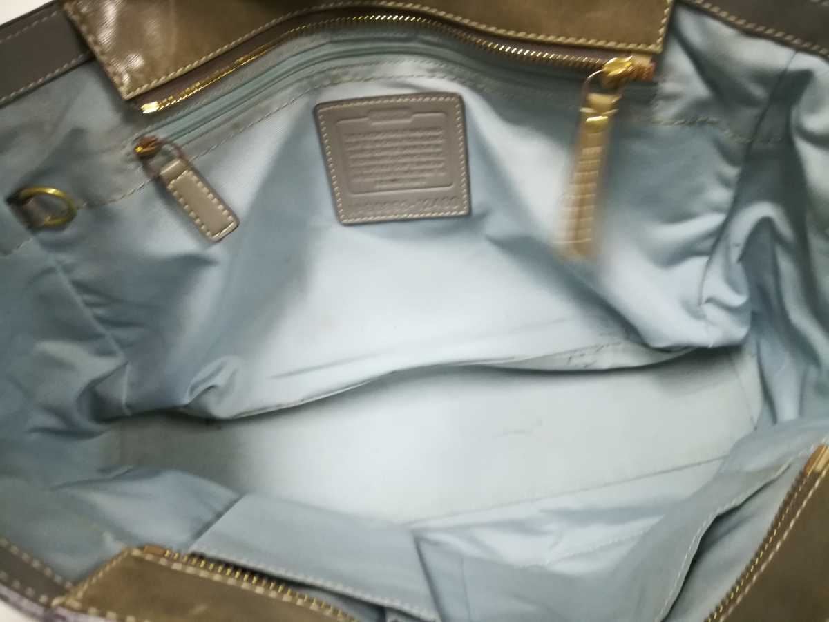 COACH コーチ ハンドバッグ 2点セット レザー 12480 23342 ホワイト カーキ バッグ 1122(トートバッグ)｜売買されたオークション情報、yahooの商品情報をアーカイブ ...