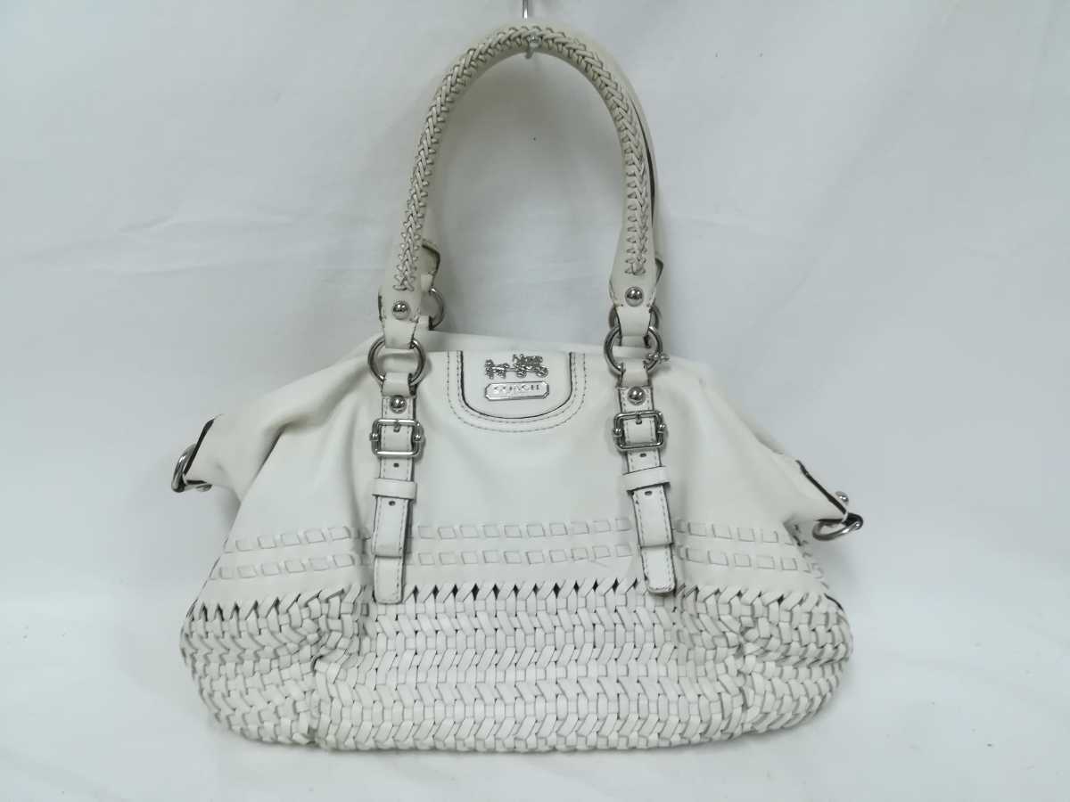 COACH コーチ ハンドバッグ 2点セット レザー 12480 23342 ホワイト カーキ バッグ 1122(トートバッグ)｜売買されたオークション情報、yahooの商品情報をアーカイブ ...