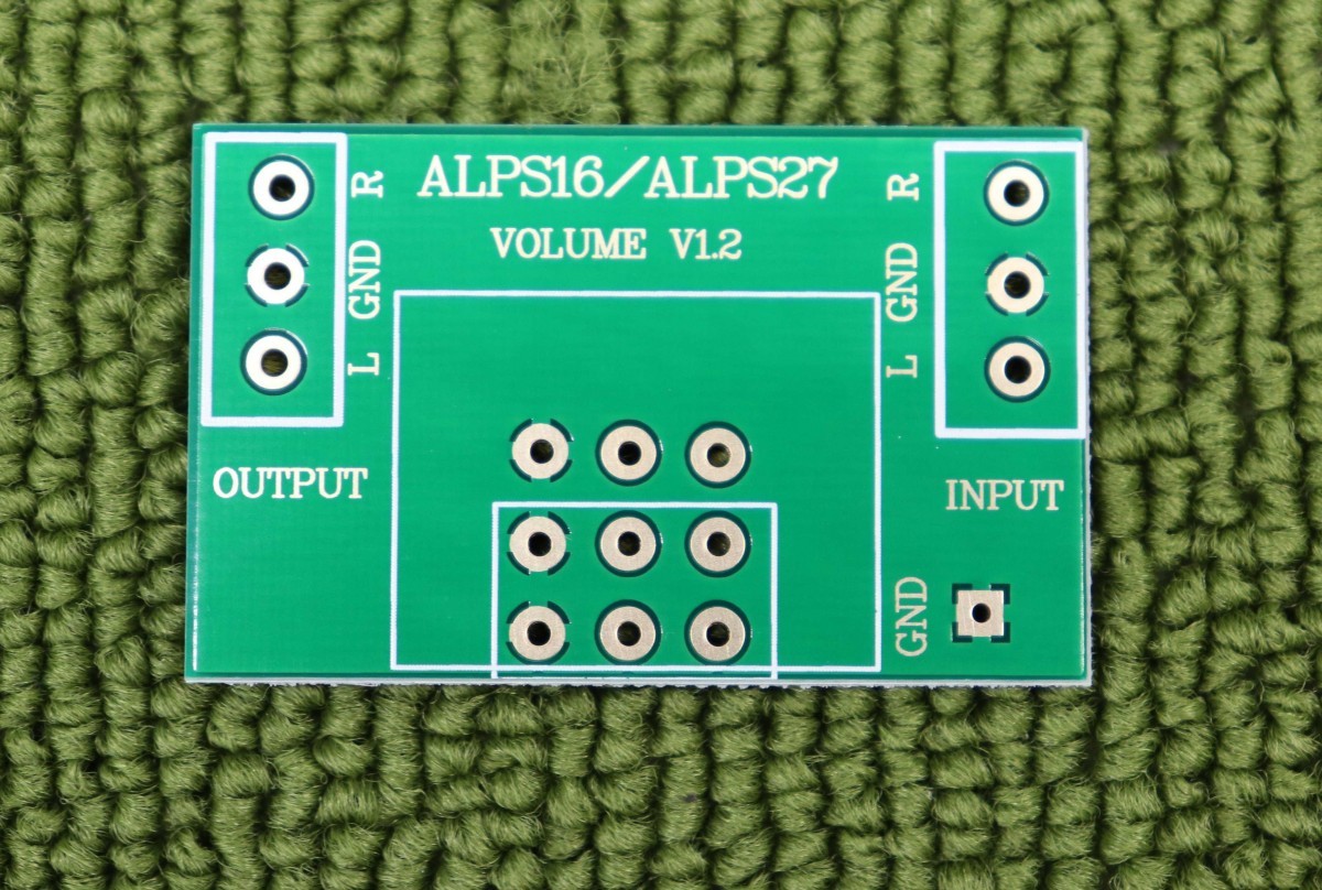 緑グリーン ボリューム用 入札1 3枚 PCB 基板 ALPS アルプス RK27 RK16 共通 size 50mm x 30mm x1 ...