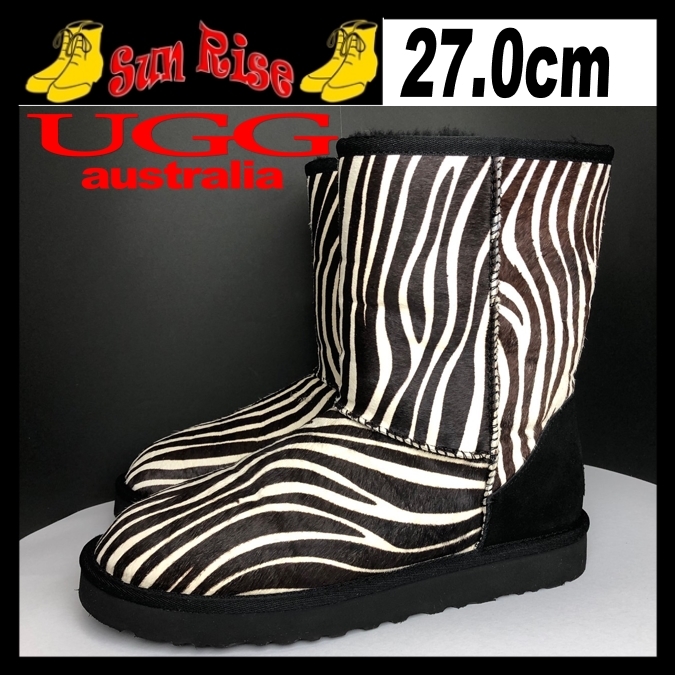 使用僅か UGG australia アグ オーストラリア メンズ 27cm ハラコ ムートンブーツ ゼブラ柄 カジュアル ドレス シューズ(男性用)｜売買されたオークション情報、yahooの ...