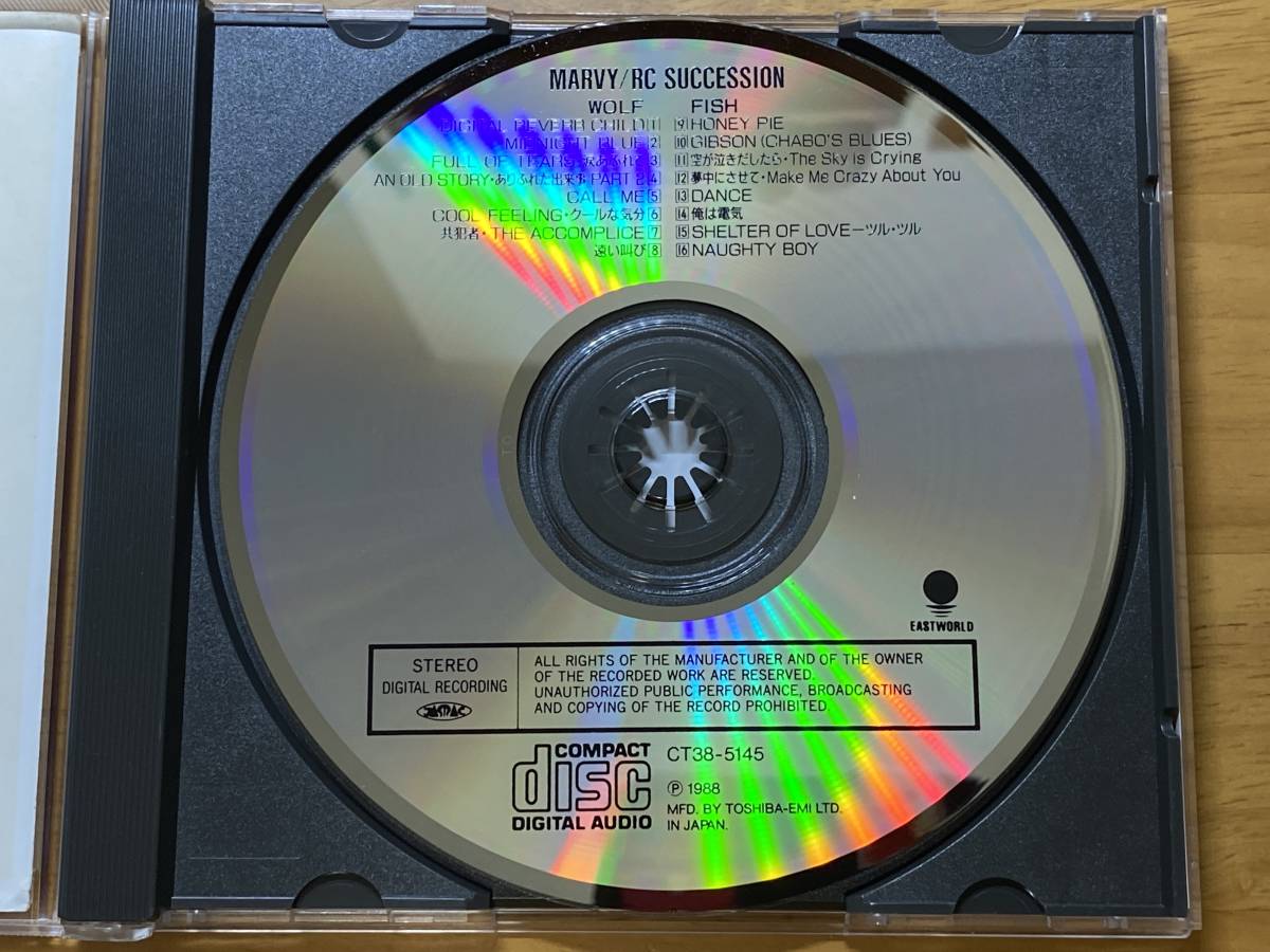 80s J-ROCK 角丸帯付き 初期3800円盤 CT38-5145 RCサクセション THE RC SUCCESSION 88年10th マーヴィー MARVY 全16曲 忌野清志郎 vo ...