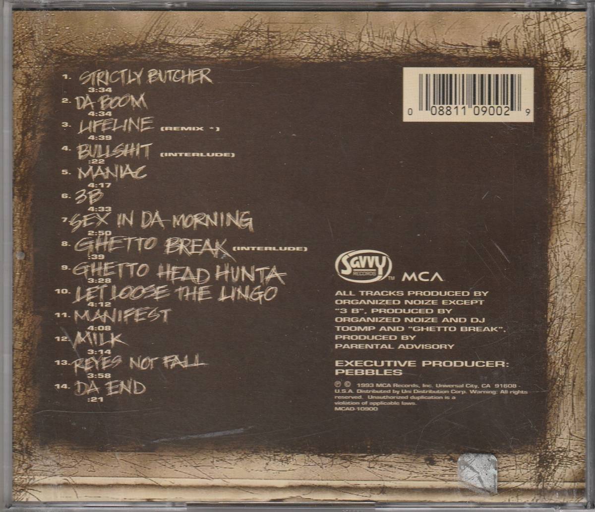 CD HIPHOP PARENTAL ADVISORY／Ghetto Street Funk／1993年 Organized Noize ...