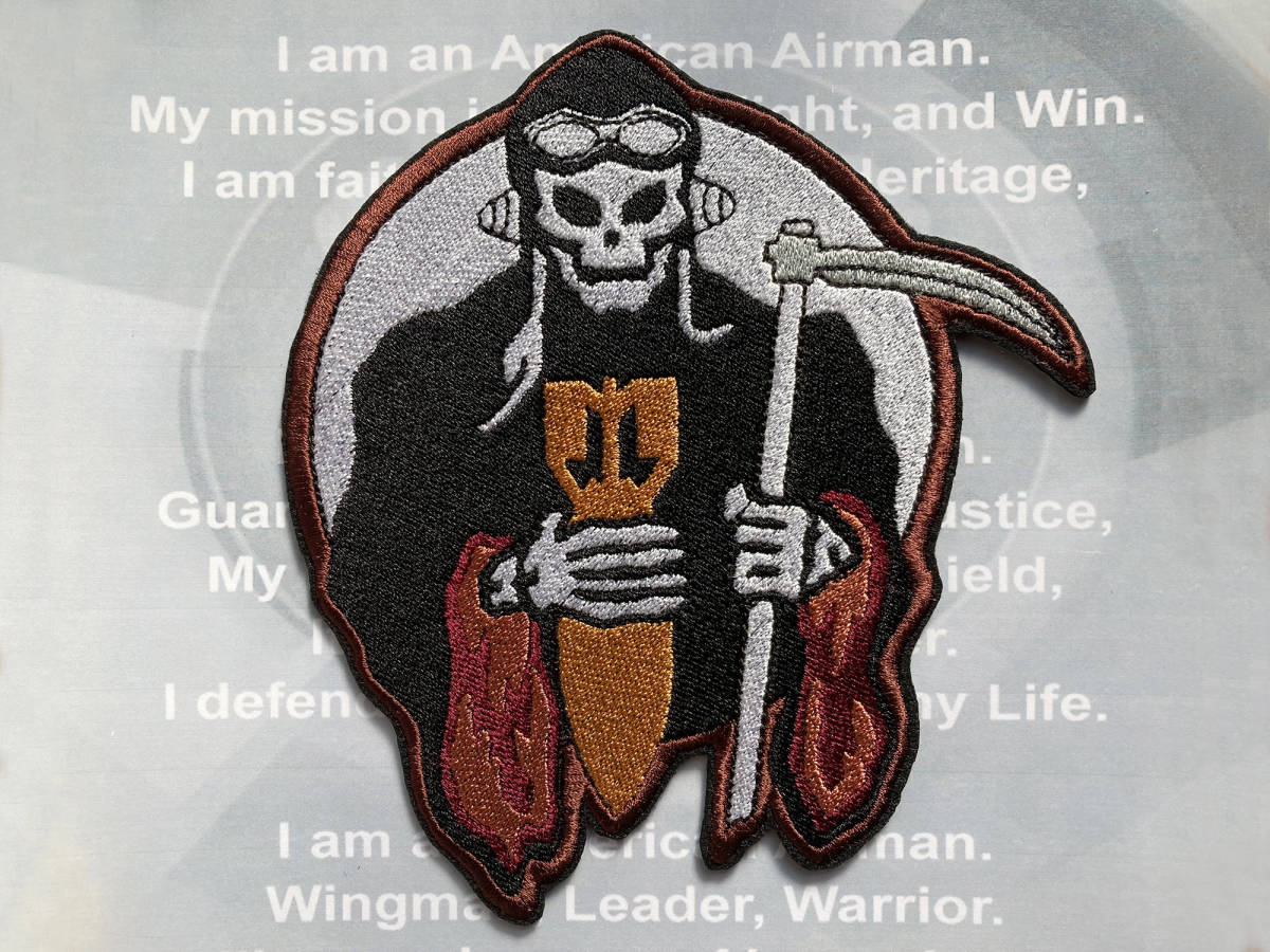 ＝総刺繍 375Th Bombardment Squadron Patch ”死神” ＝(38インチ)｜売買されたオークション情報、yahoo ...