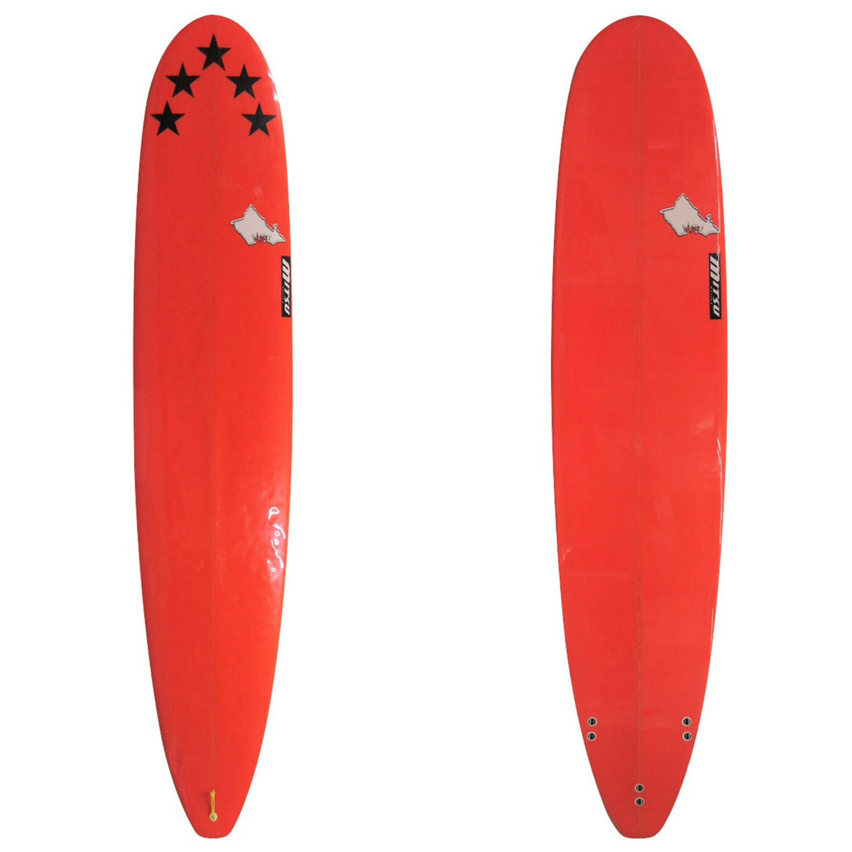 5000円スタート MITSU FIVESTAR 9.0ft ロングボード ハイパフォーマンス トライフィン TRI FIN FCS ミツ ...