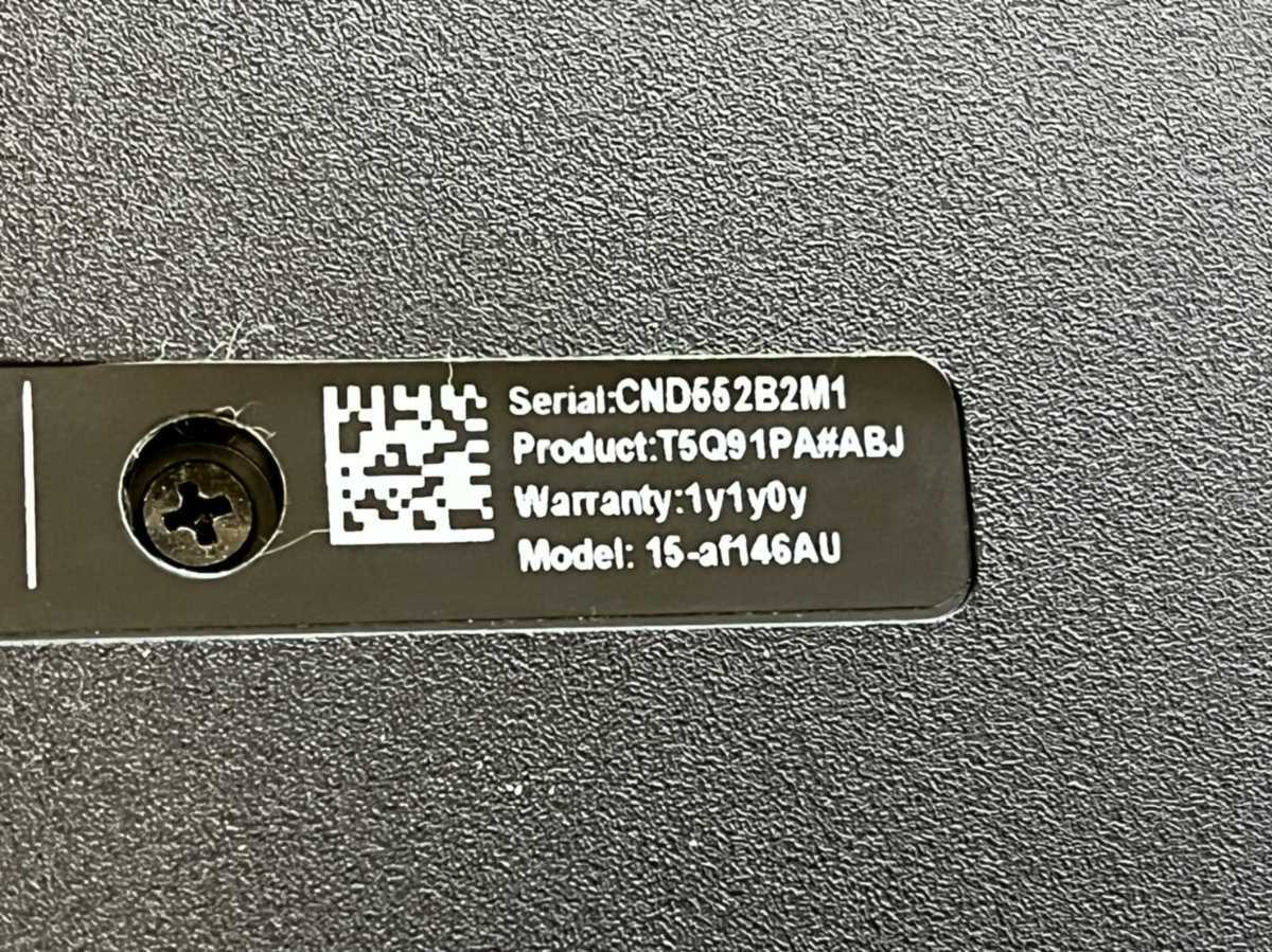 HP Notebook ヒューレットパッカード 2015年製 ノートパソコン 15.6インチ液晶 BCM943142Y Win10 起動確認 ...