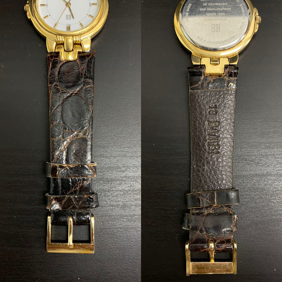 K GIVENCHY ジバンシィ CHENONCEAUX REG MODEL 3針 クオーツ レディース デイト 腕時計(ジバンシイ)｜売買されたオークション情報、yahooの商品情報を ...