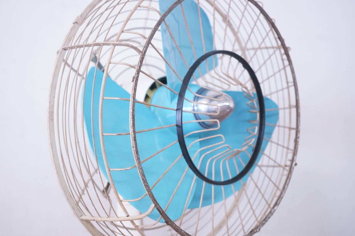 HITACHI 日立 A.C. DESK FAN 613-FS 扇風機 30cm 3枚羽根 アンティーク 昭和レトロ 追加画像有り SA ...