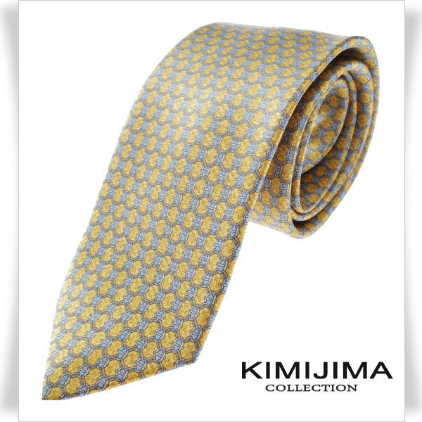 1円 KIMIJIMA COLLECTION 君島 キミジマ コレクション 日本製 シルク絹100％ネクタイ 織柄 正規店本物 2130 ...