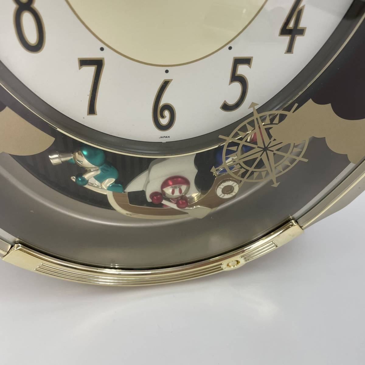 D220311 SEIKO セイコー 掛け時計 からくり時計 振り子時計 RE536S トレジャーアイランド クォーツ ゴールドカラー み ...