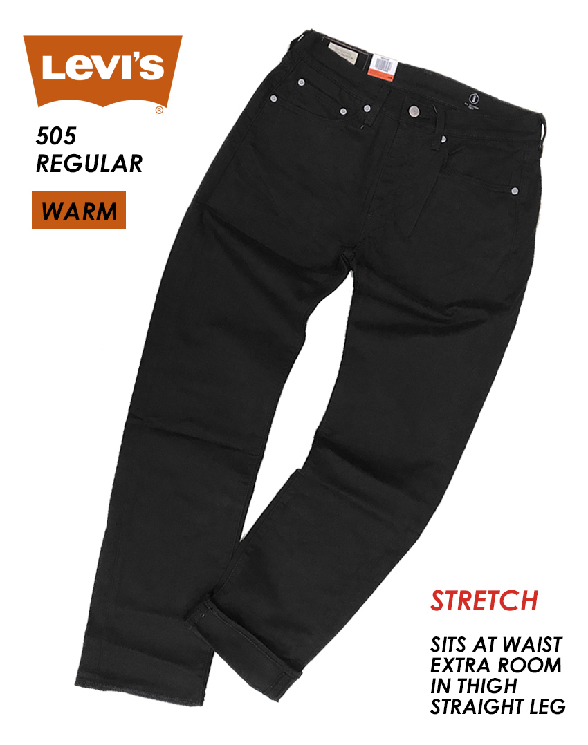 タグ付き/限定1 2点 Levi'sリーバイス 505 レギュラーストレッチWARMデニム/005052428/32 9900円を(W32 ...