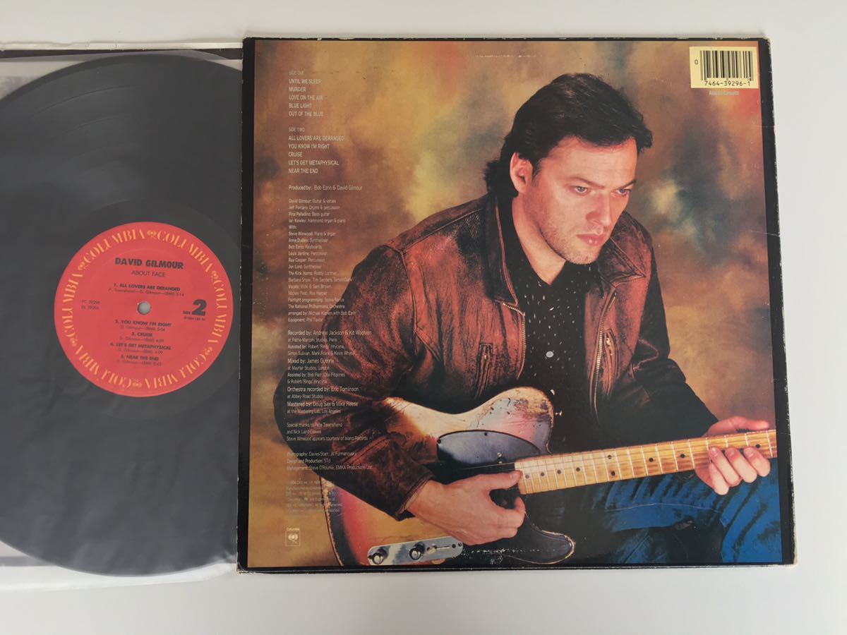 USオリジナル David Gilmour / About Face LP COLUMBIA US FC39296 84年ソロ Steve ...