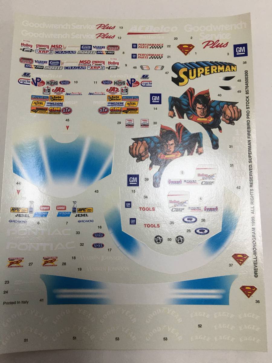 Revell SUPERMAN FIREBIRD PRO STOCK スーパーマン プロストック 1/24 レベル MONOGRAM ...