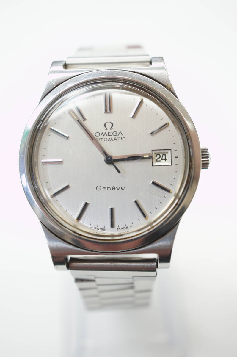 動作品 OMEGA オメガ Geneve ジュネーブ 1660168 デイト 自動巻き メンズ 腕時計 アクセサリー、時計