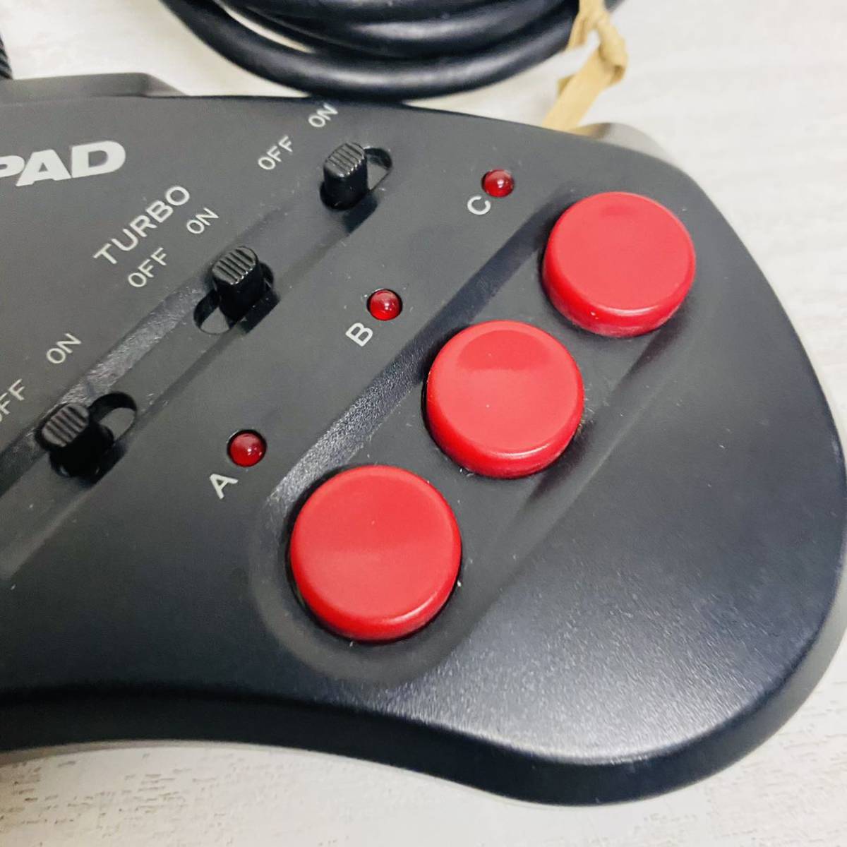 SEGA MEGA DRIVE メガドライブ MEGA PAD メガパッド ASCII コントローラーゲーム メガドラ コントローラ 未検品 ...