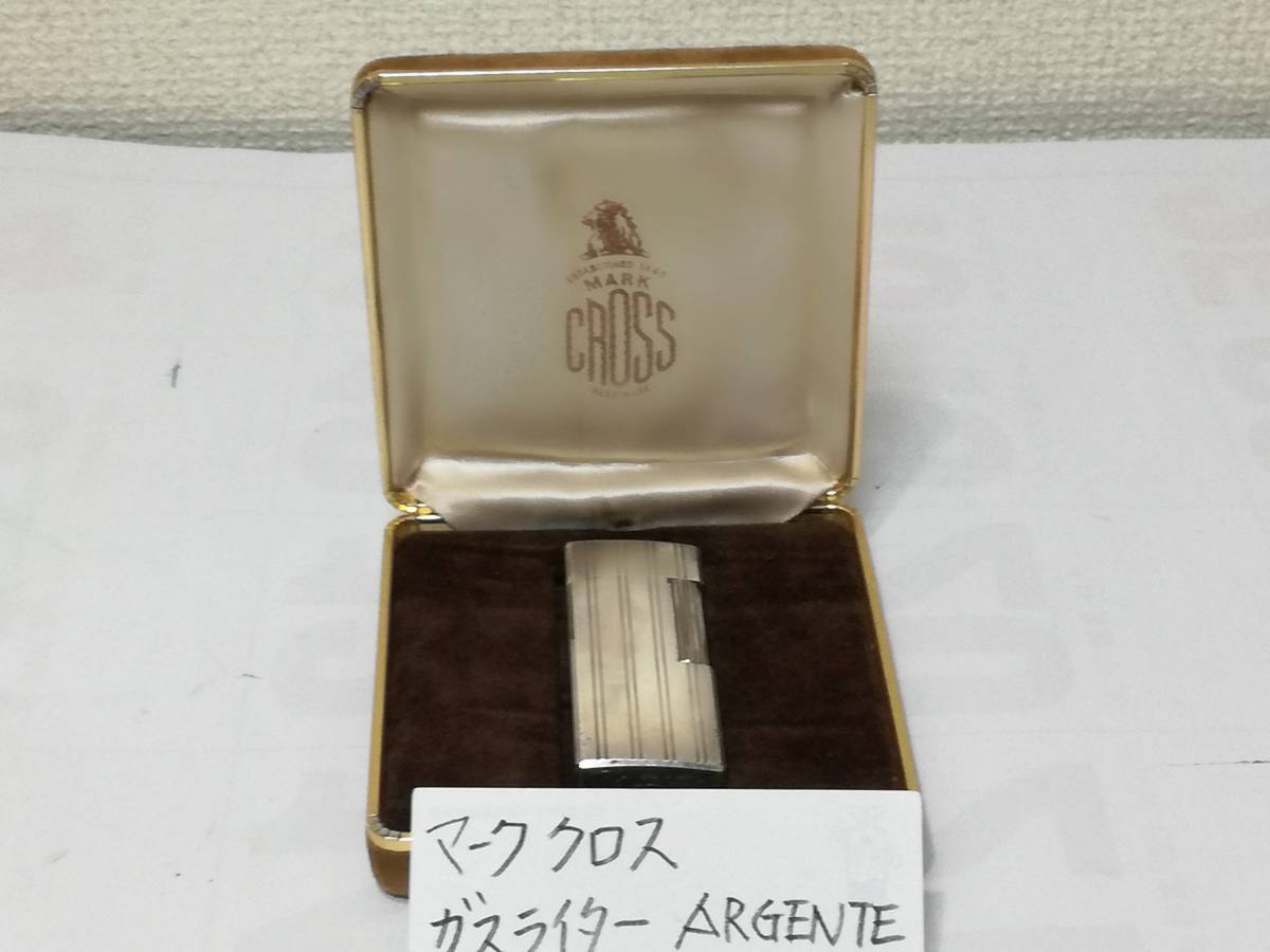 MARK CROSS マーククロス ローラー ガスライター イタリア製 MARK CROSS GAS LIGHTER ARGENTE MADE ...