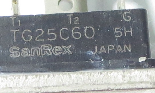 トライアック サンレックス TG25C60 25A 600V TRIAC Sanrex 1個 品 YAMAHA パワーアンプ B-6の修理に ...