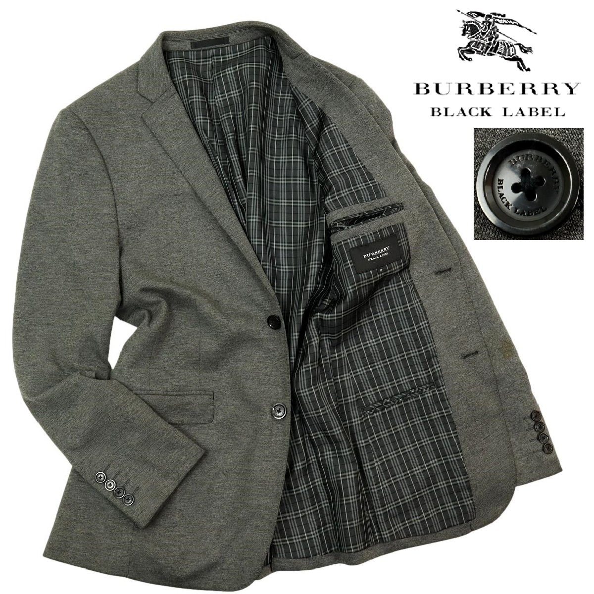 B1663 BURBERRY BLACK LABEL バーバリーブラックレーベル テーラードジャケット 裏地チェック 三陽商会 サイズM(ジャケット、上着)｜売買されたオークション情報 ...