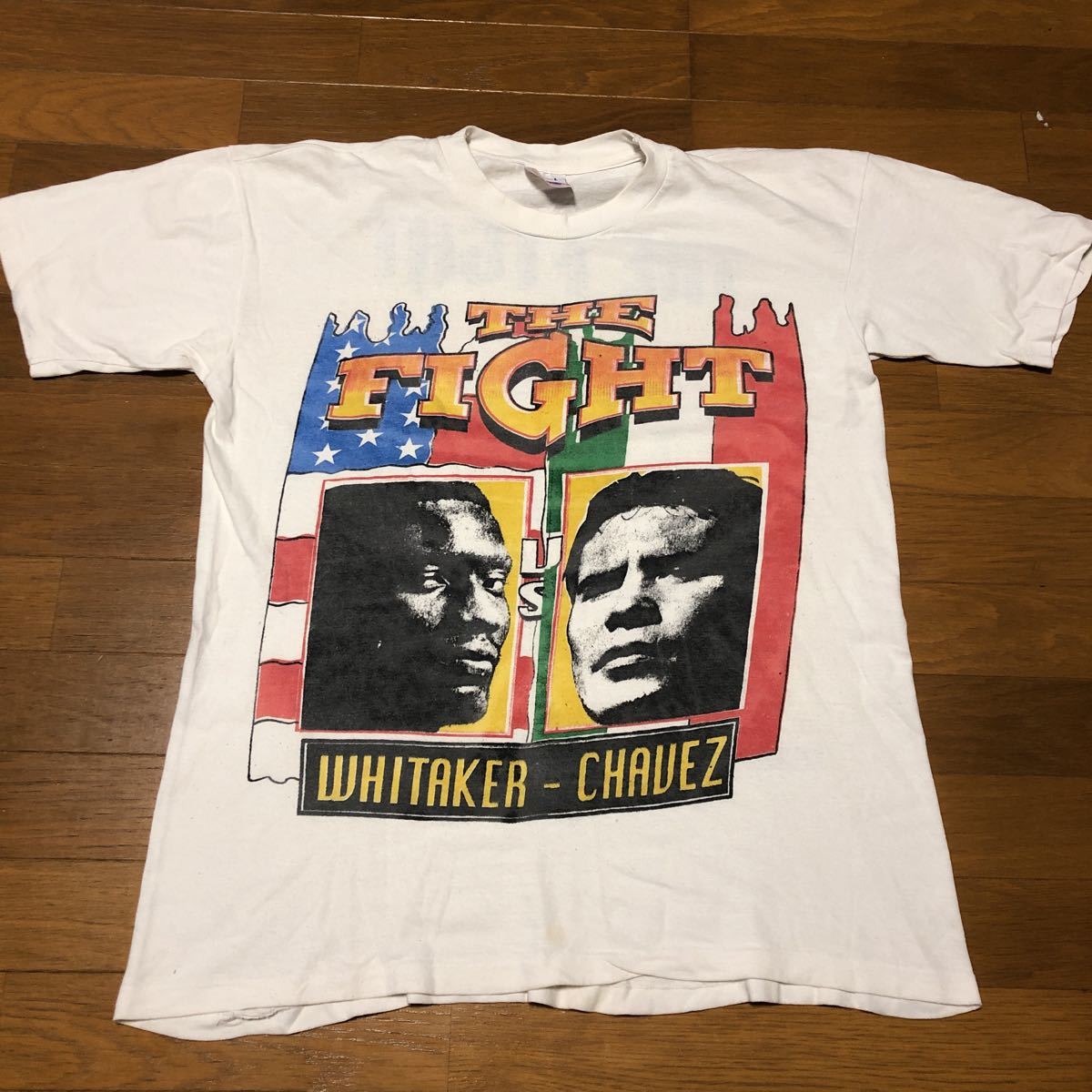 the fight whitaker chavez wbc ボクシング ビンテージ Tシャツ 古着 90's チャベス Pernell ...